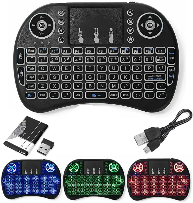 Backlit Mini Keyboard Touchpad Mouse with rechargeable battery - TechoCity