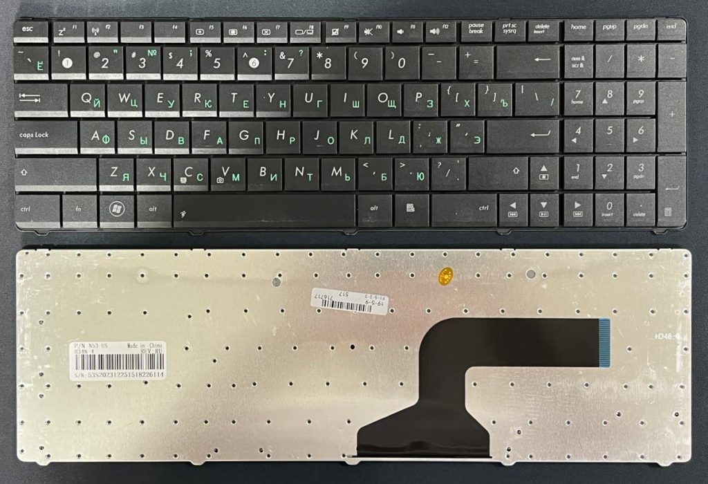 Asus A52 K53 X54 G72 G73 N61 N73 Keyboard Black ENG/RU კლავიატურა ...